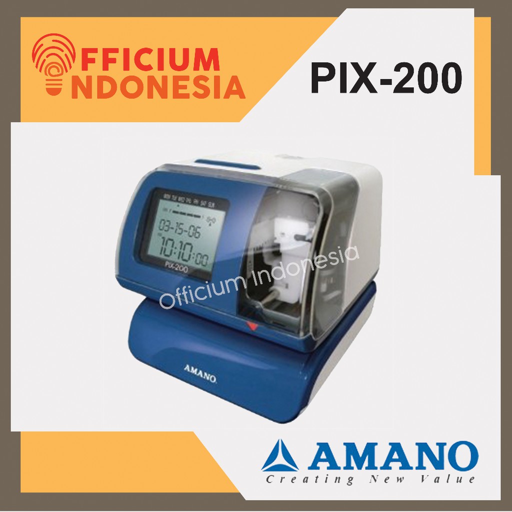 Jual Time Recorder Amano PIX-200 PIX200 Absensi Ceklok Dot Matrix ...