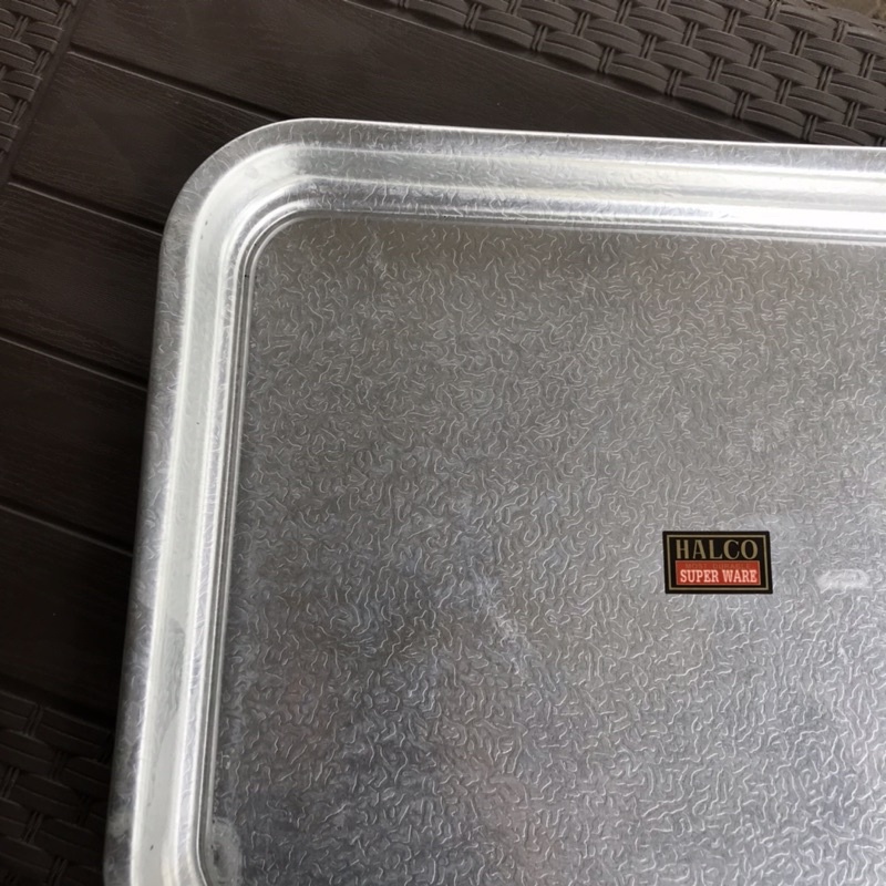 Jual NAMPAN HALCO / BAKI HALCO / BAKI ALUMUNIUM TEBAL / BAKI STAINLESS | Shopee Indonesia