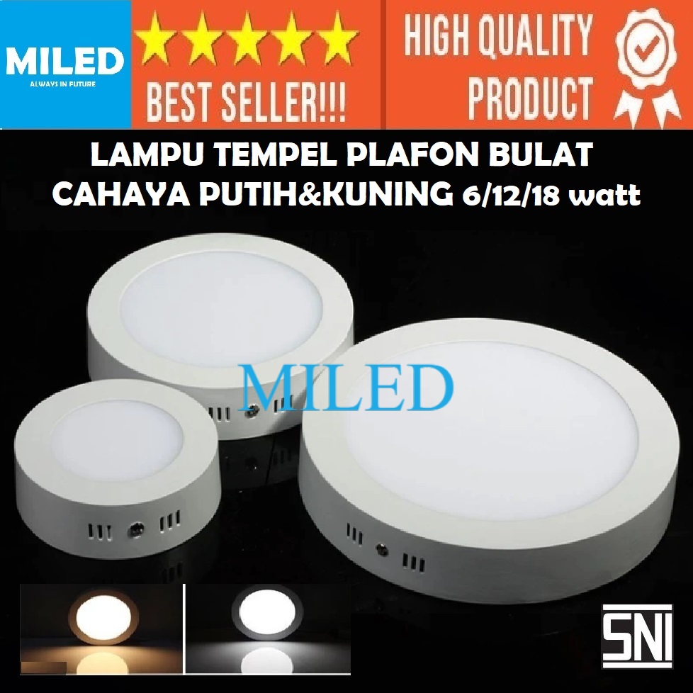 Jual LAMPU DOWNLIGHT LED PLAFON TIMBUL 6 WATT 12W 18WATT 3000K 6500K ...