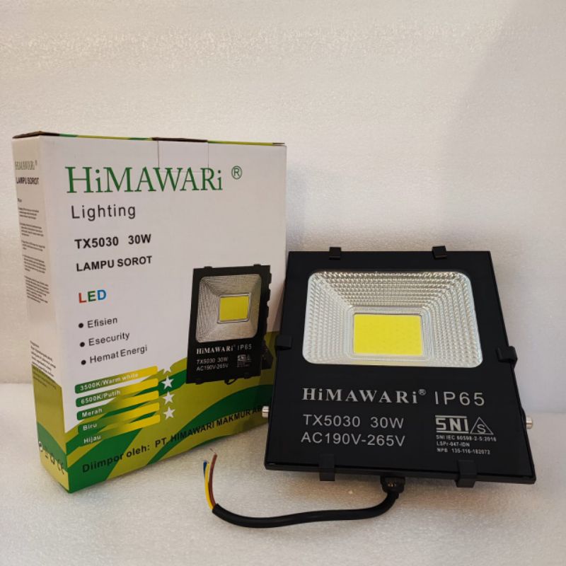 Jual Lampu Sorot Led 30 Watt Floor Light Himawari TX5030 30W Anti Air Outdoor Cahaya Putih 6500K ...
