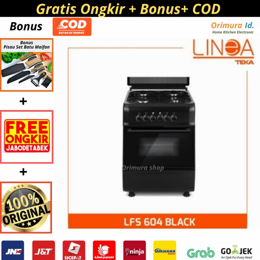 Jual Kompor Gas Freestanding Linea Teka LFS 604 Black - Lfs604 60 Cm ...