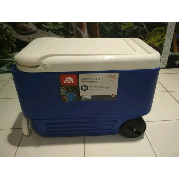 Jual IGLOO COOLER BOX WHEELE COOL 35 LITER BIRU | Shopee Indonesia