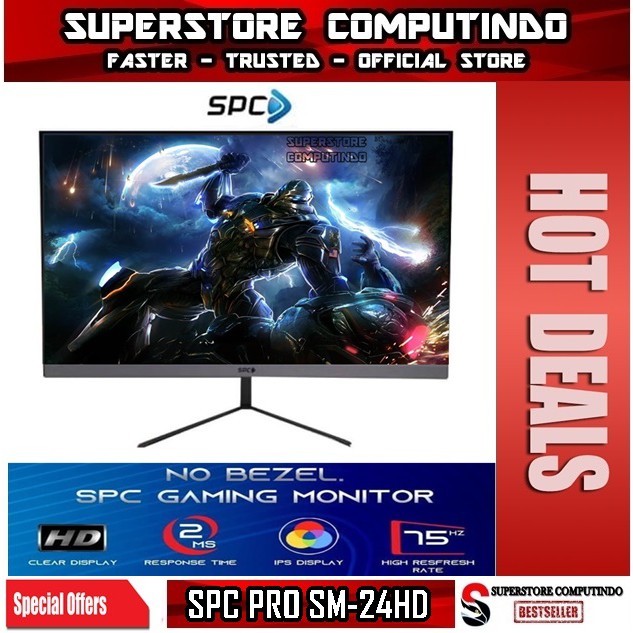 Jual LED Monitor Gaming SPC Pro SM-24 Inch Full HD | Shopee Indonesia