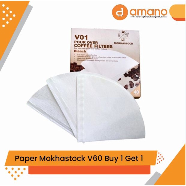 Jual MOKHASTOCK V60 Coffee Paper Filter Kertas Filter 01 40W Buy 1 Get ...
