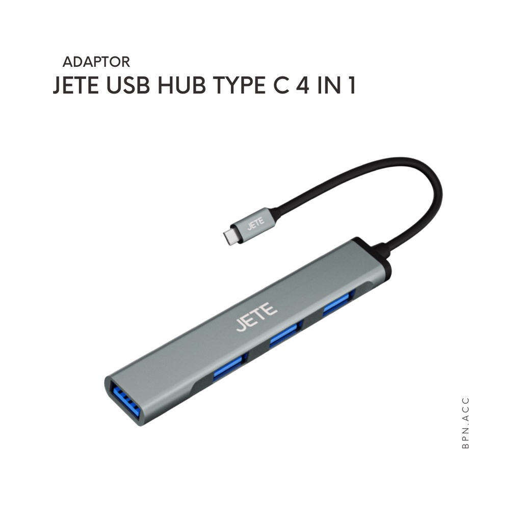 Jual USB Hub Type C 4 in 1 JETE X3 Converter | Shopee Indonesia