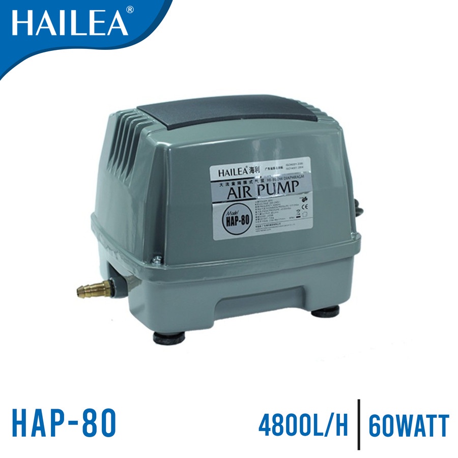 Jual Hailea HAP-80 Hi-Blow Diaphragm Air Pump pompa udara Aerator Kolam ...