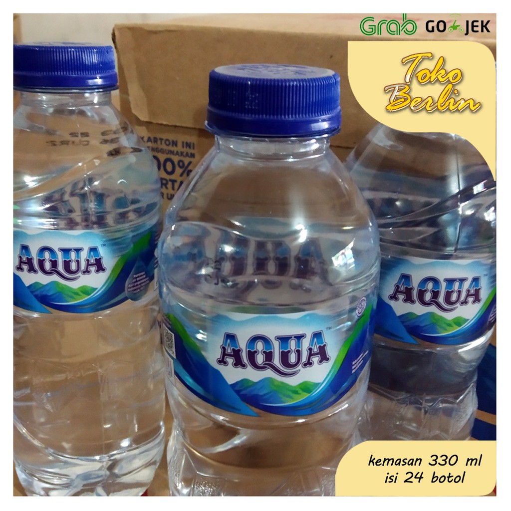 Jual AQUA 330 ML ISI 24 BOTOL AIR MINUM MINERAL | Shopee Indonesia