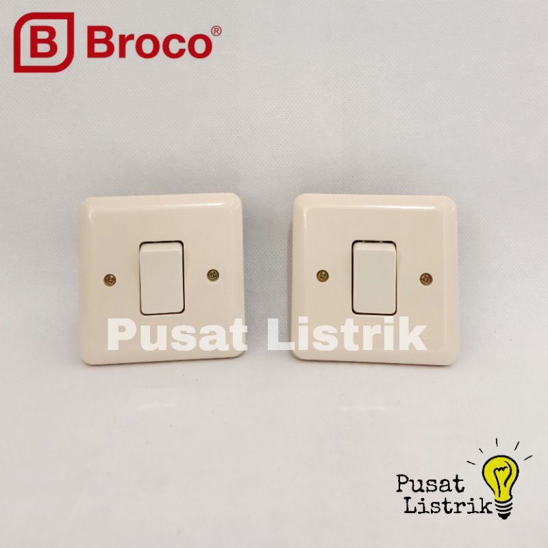 Jual IB Saklar Engkel New Gee Broco Single Switch Inbow Cream Broco | Shopee Indonesia