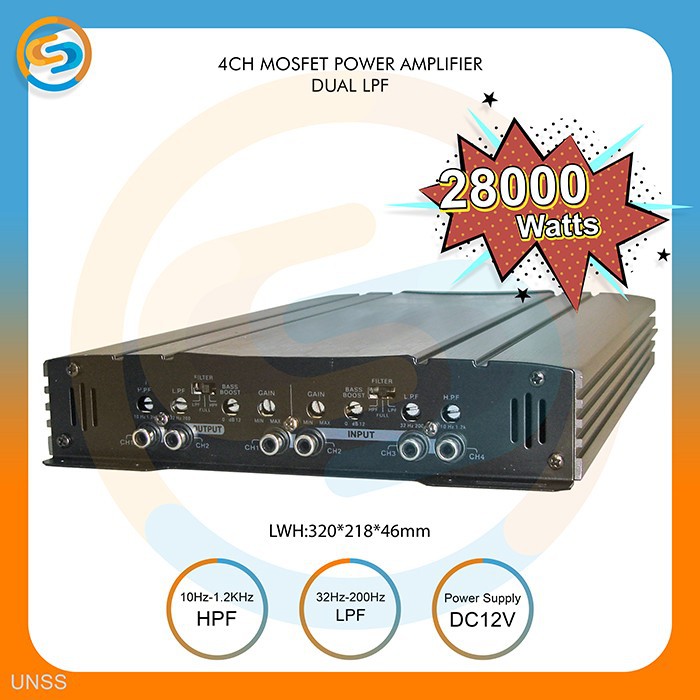 Jual 4CH MOSFET POWER AMPLIFIER DUAL LPF 28000WATTS UNSS | Shopee Indonesia
