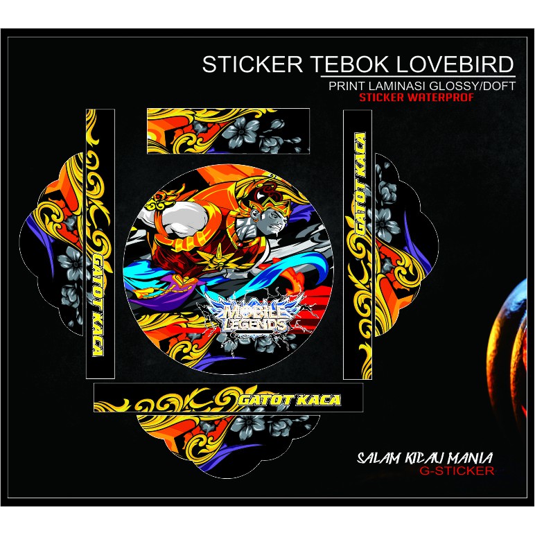 Jual DECAL TEBOK LOVEBIRD GATOT KACA ML. | Shopee Indonesia