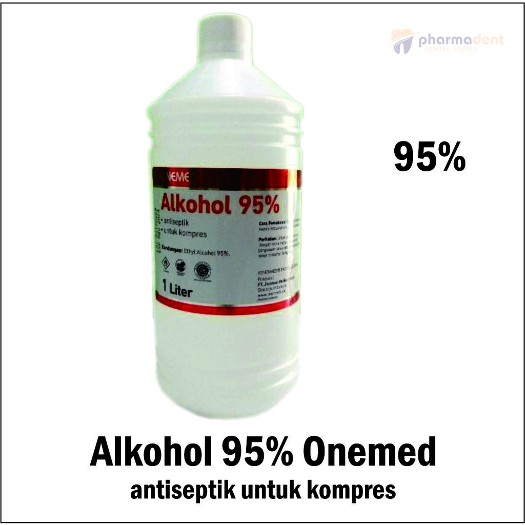 Jual Alkohol 95% Merk Onemed 1 Liter/ Antiseptik Kompres | Shopee Indonesia