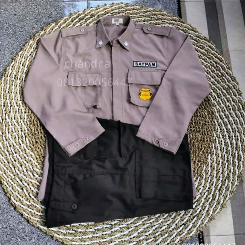 Jual Seragam Pdl security satpam terbaru warna coklat | Shopee Indonesia