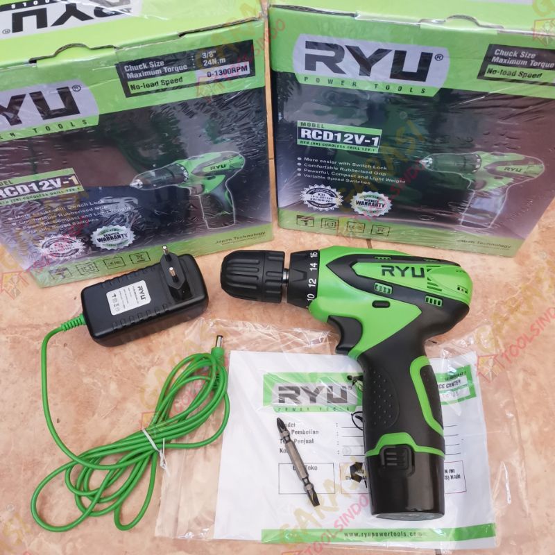 Jual RYU Mesin Bor Tangan Cordless RCD12V-1 / Mesin Bor Baterai ...
