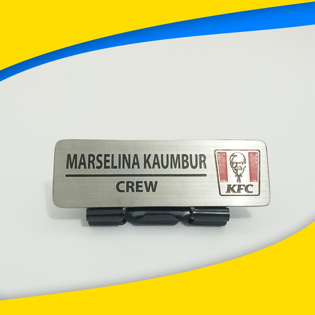 Jual NAMETAG STAINLESS/KUNINGAN SATUAN - MAGNET | Shopee Indonesia