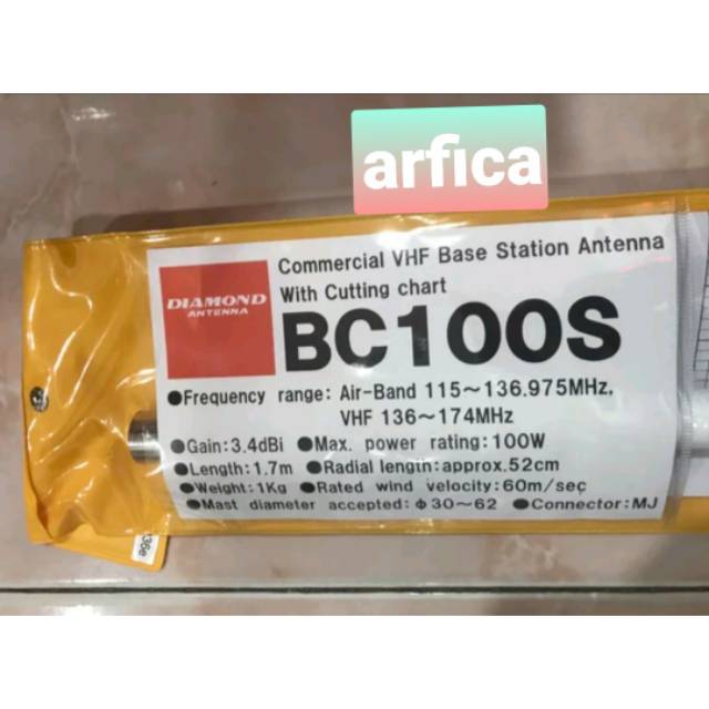 Jual JUAL ANTENNA DIAMOND BC100S ORIGINAL Antenna Base Airband Vhf ...