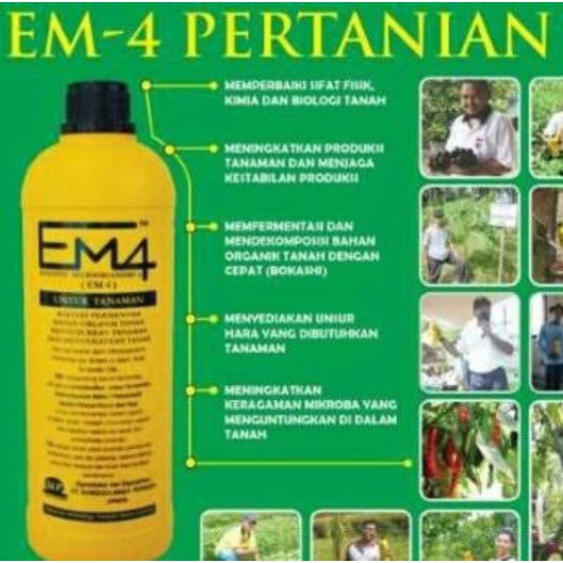 Jual Pupuk Organik EM4 PERTANIAN 1 Liter Menyuburkan Tanah | Shopee ...
