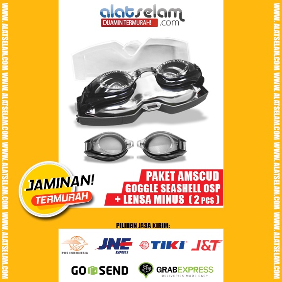 Jual Paket AmScuD Goggles Seashell OSP-1 + 2pcs Lensa Minus / Kacamata ...