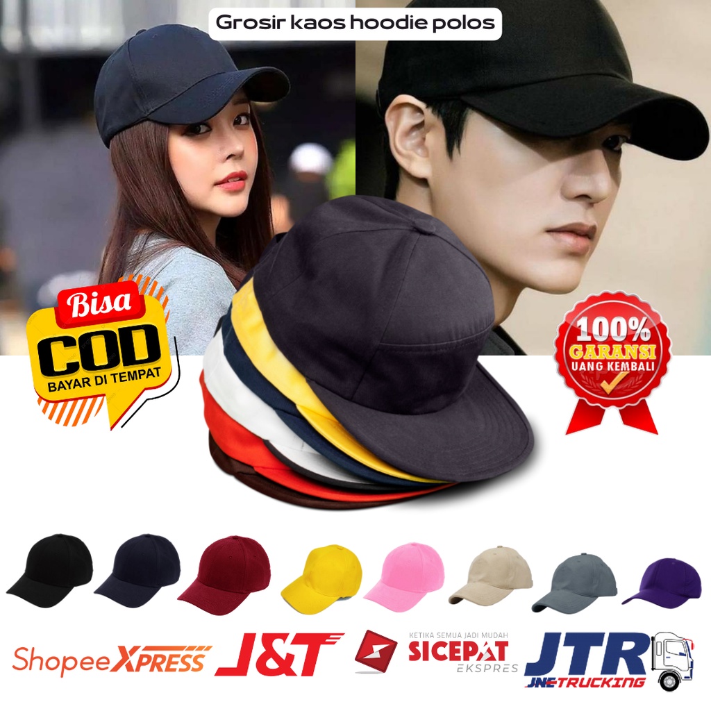 Jual Promo COD Grosir topi polos murah/termurah topi polos baseball ...