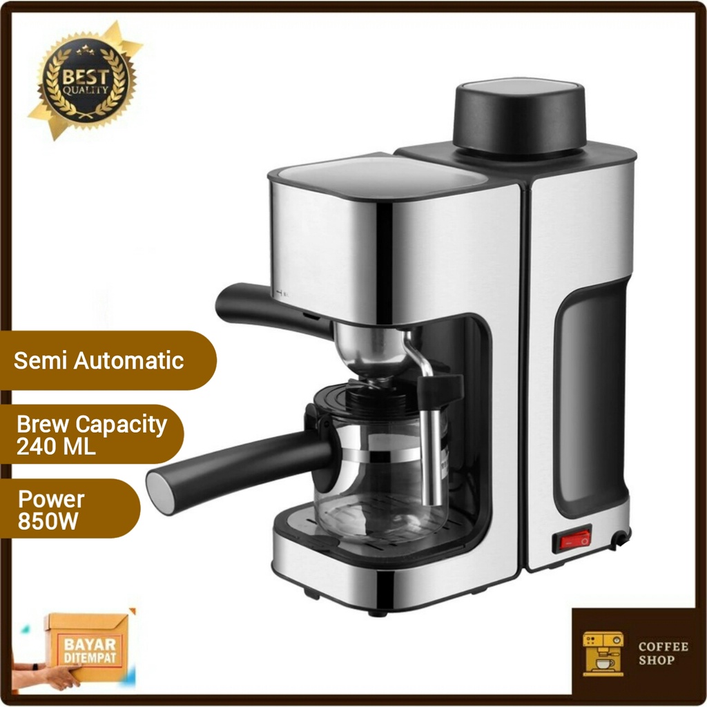 Jual Mesin Kopi Semi Automatic Espresso Coffe Machine Pressure Milk ...