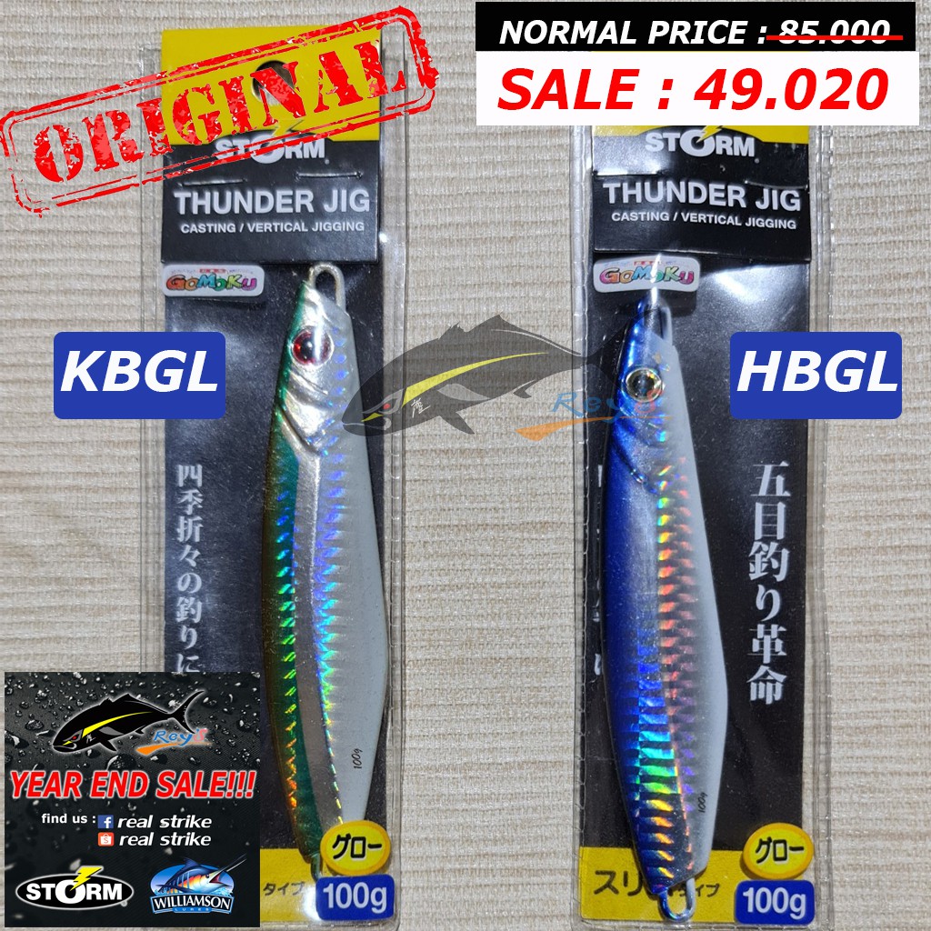 Jual ORIGINAL METAL JIG STORM THUNDER JIG 100 GR | Shopee Indonesia