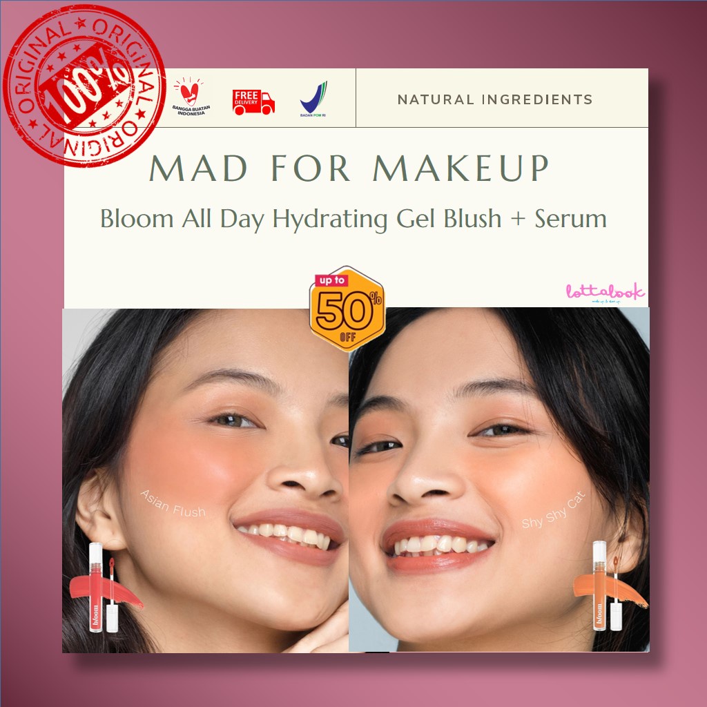 Jual Mad For Makeup Bloom All Day Hydrating Gel Blush + Serum | Shopee ...