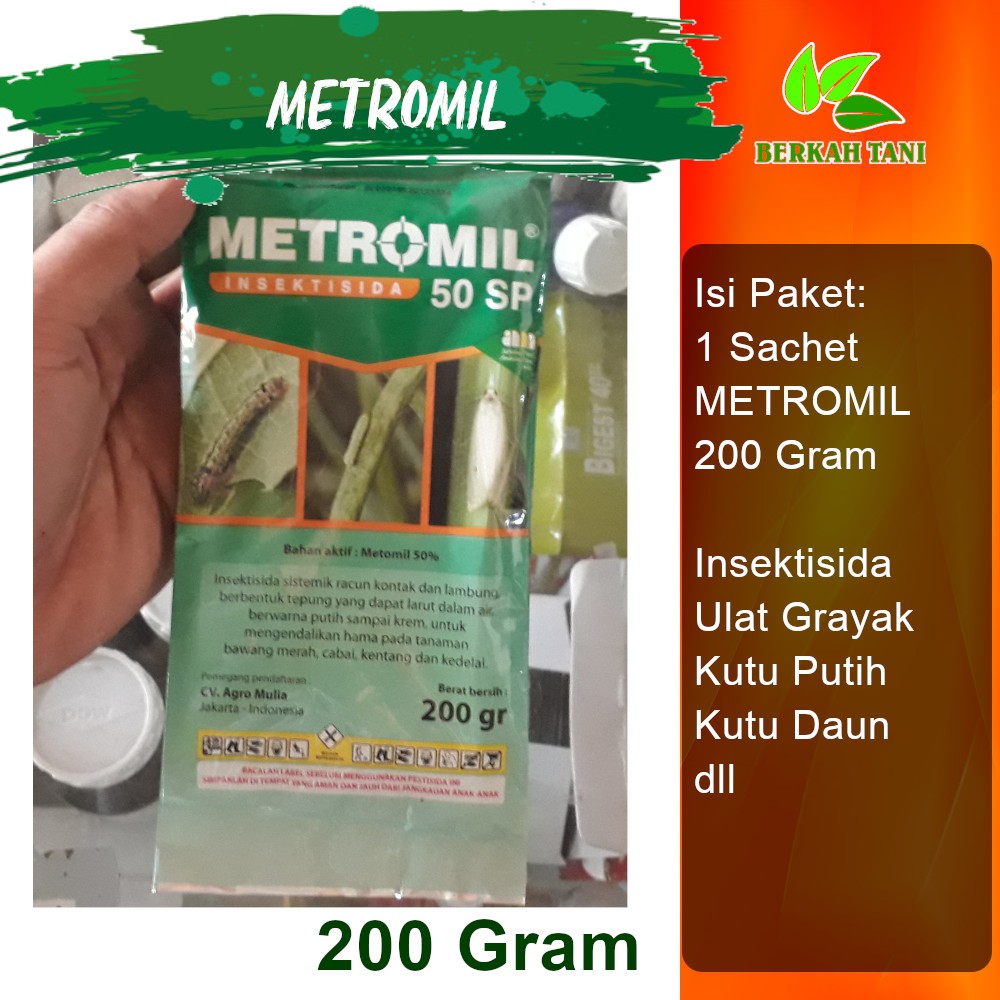 Jual Metromil 200 Gram Metomil 50SP Obat Hama Ulat Grayak | Shopee ...