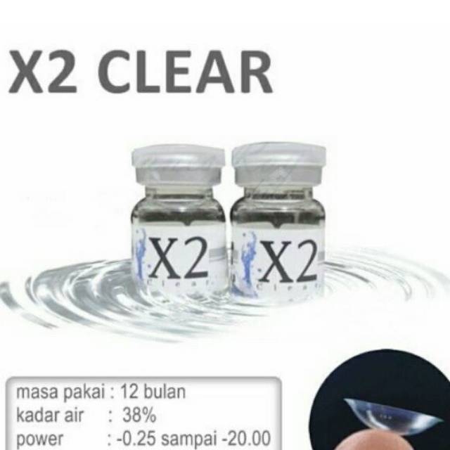 Jual Softlens X2 CLEAR 14 MM Tahunan Minus (-0,50 S/D -20,00) By X2 ...