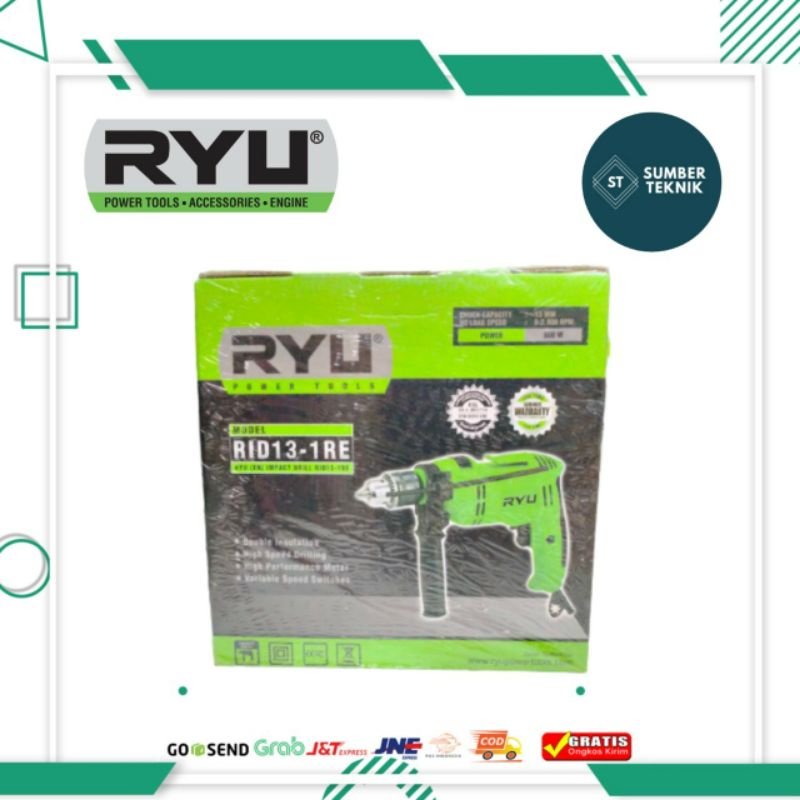 Jual Mesin Bor Tangan / Mesin Bor Beton / Ryu Impact Drill RID 13-1 RE ...