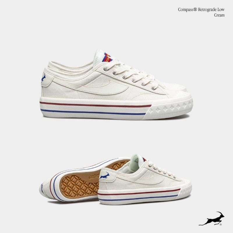 Jual sepatu compass retrograde cream low | Shopee Indonesia