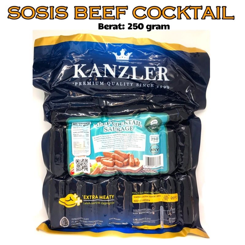 Jual kanzler sosis beef cocktail isi 250 gram sosis cimory | Shopee ...