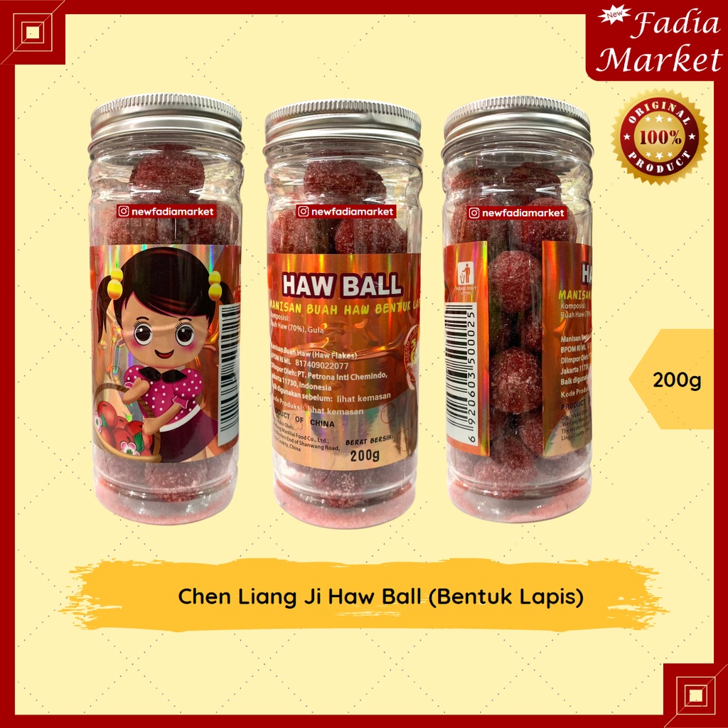 Jual Chen Liang Ji Haw Ball/Haw Flakes (Manisan Sanca Bentuk Lapis ...