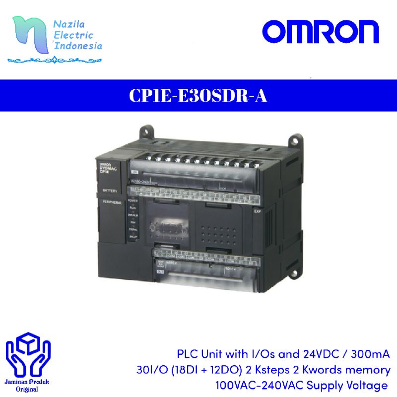 Jual Omron PLC CP1E-E30SDR-A Input 18 Pin AC 100-240V CP1EE30SDRA Original | Shopee Indonesia