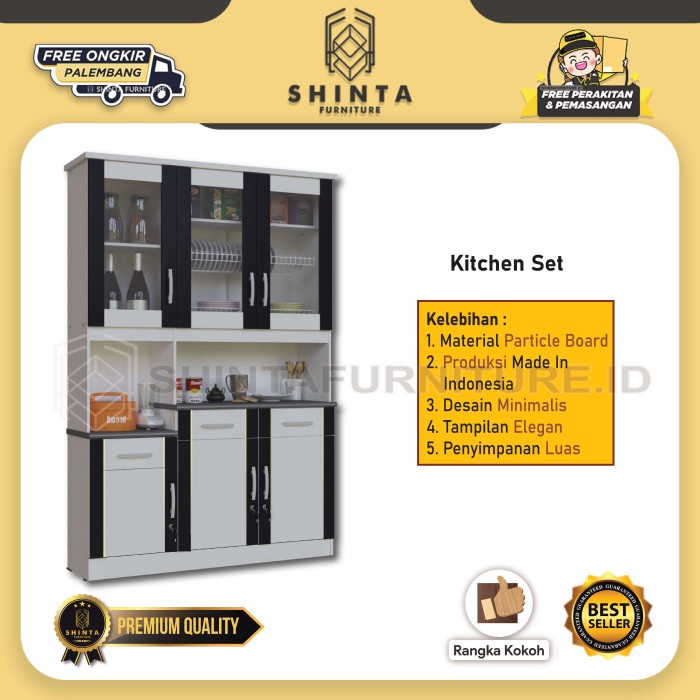 Jual Lemari Dapur Minimalis / Kitchen Set Modern Minimalis / Rak Piring ...