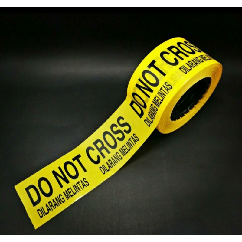 Jual POLICE LINE GARIS POLISI BARRICADE 3"x300m ( Tulisan: DO NOT CROSS ...