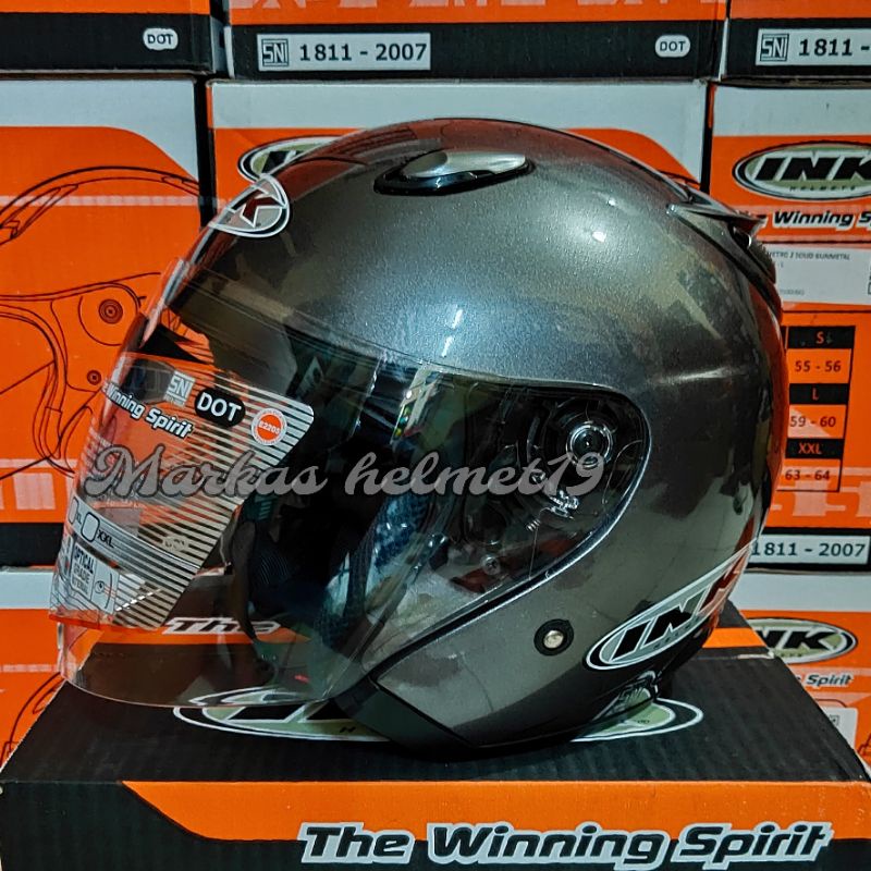 Jual HELM INK CENTRO JET SOLID ORIGINAL | Shopee Indonesia