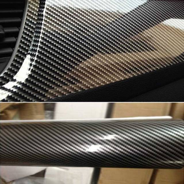 Jual STICKER BLACK CARBON 5D / STICKER ROLL HITAM CARBON 5D / LABEL ...