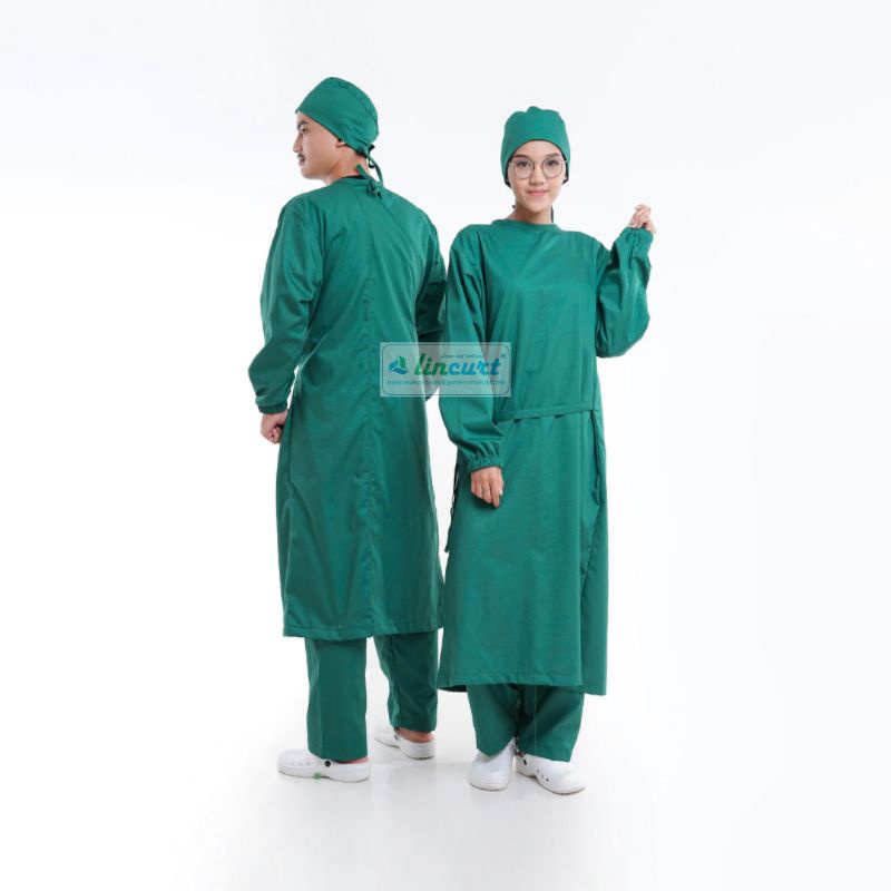 Jual LINCURT - Jas Operasi Surgical Gown Model Overlapping karet Bahan ...