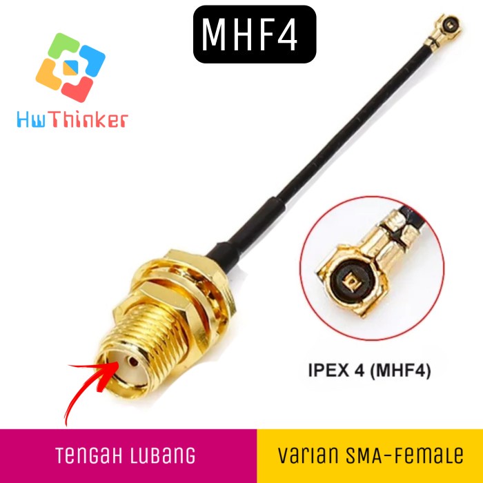 Jual Kabel Pigtail IPX IPEX 4 IPEX4 MHF4 NGFF M.2 to konektor SMA ...