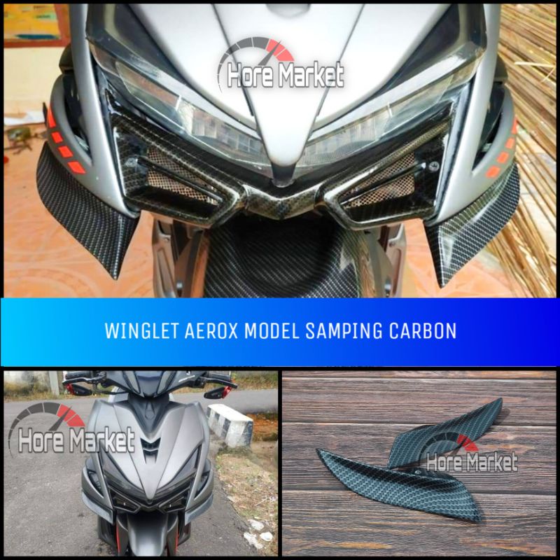 Jual WINGLET AEROX 155 2017 2018 2019 2020 CARBON WINGLET AEROX OLD ...