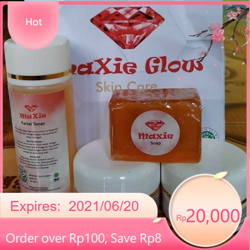 Jual CREAM MAXIE GLOW Pot embos KEMASAN TERBARU dijamin Asli 100% ...