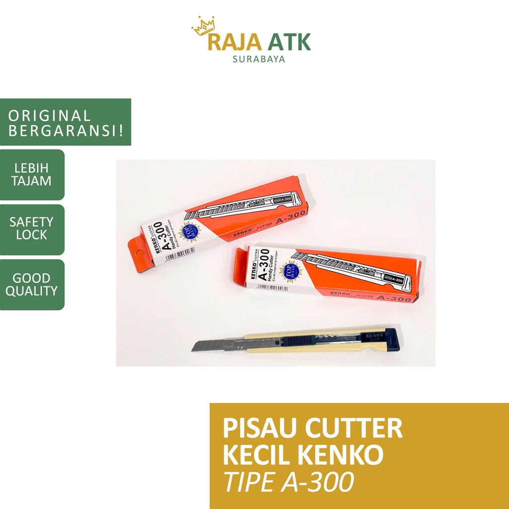 Jual Pisau Cutter Kecil Kenko A-300 - Pisau Pen Isi Cutter Kenko A300 ...