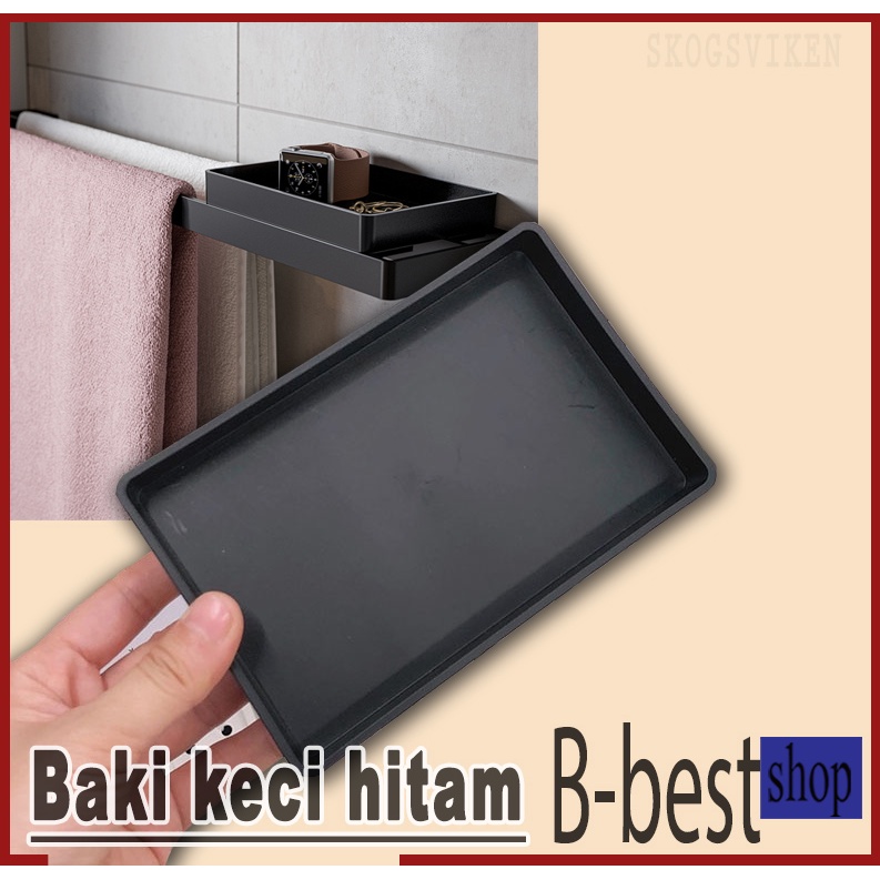 Jual Baki peralatan mandi BAKI HITAM tempat dispenser cuci tangan 10x15 ...
