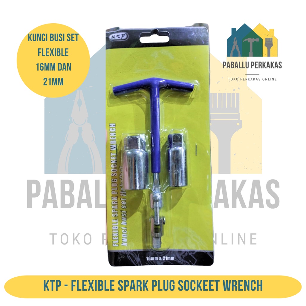Jual Kunci Busi Set Fleksibel 16mm 21mm KTP / Flexible Spark Plug ...