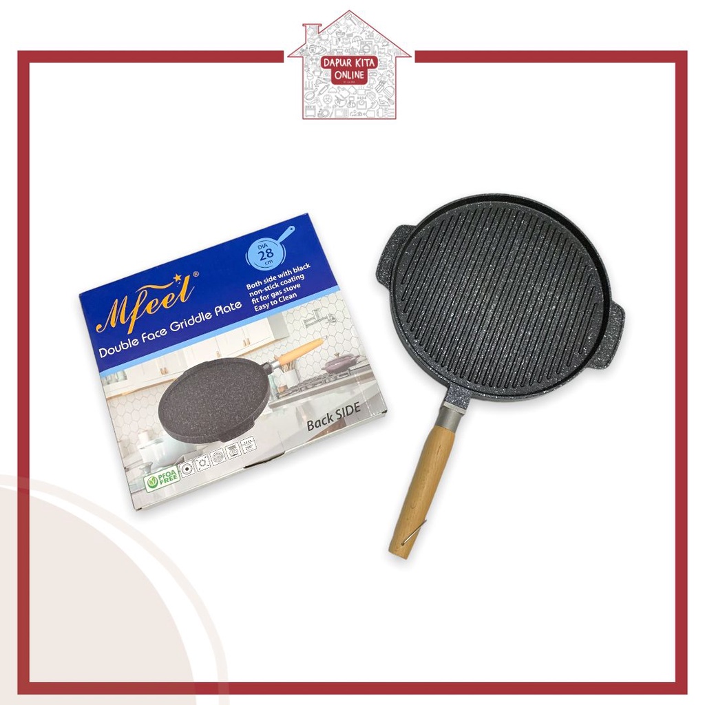 Jual Panci Wajan dan Grill Panggangan Dua Sisi Marble 32cm & 28cm ...