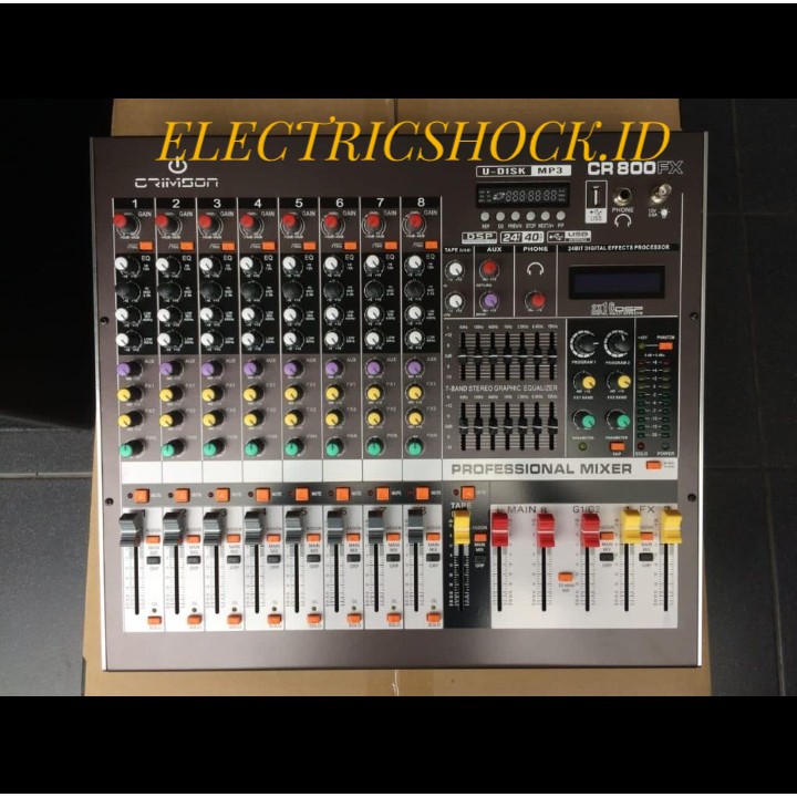 Jual MIXER AUDIO CRIMSON CR 800 FX / CR-800FX (ORIGINAL) 8 channel | Shopee Indonesia