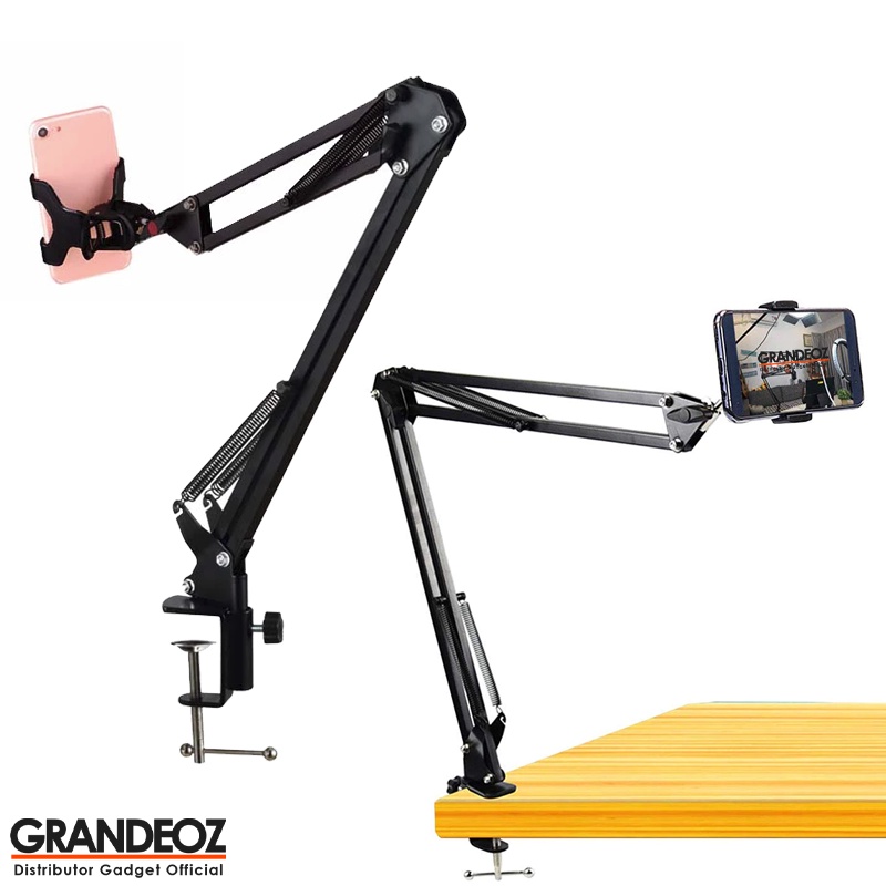 Jual ONLENY Smartphone Stand Holder Clamp 360 Lazy Overhead Braket Boom ...