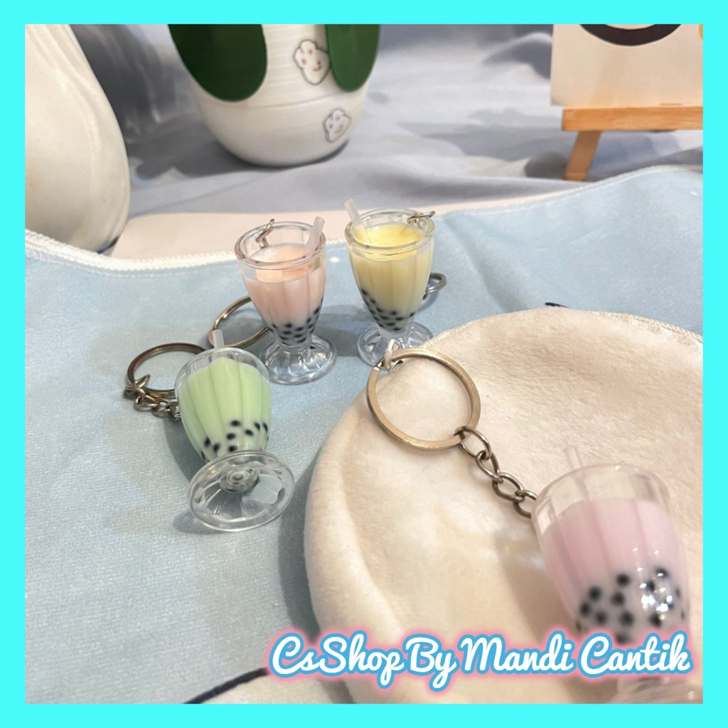 Jual Gantungan Kunci Resin Boba Milktea Keychan Karakter Minuman Lucu ...