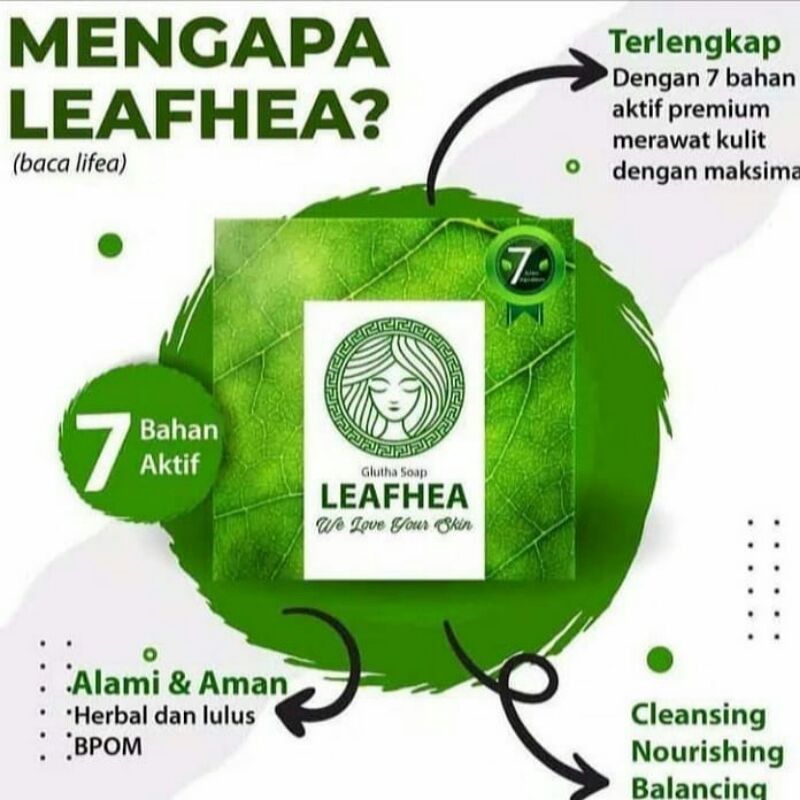 Jual LEAFHEA sabun wajah/sabun badan 100% ori BPOM DISTRIBUTOR RESMI ...