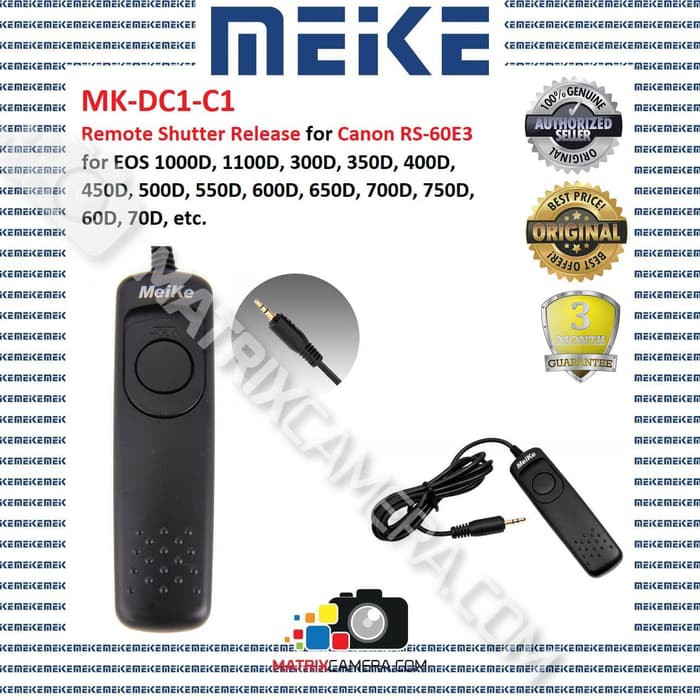 Jual MEIKE MK-DC1-C1 Remote Shutter Release for Canon RS-60E3 | Shopee ...