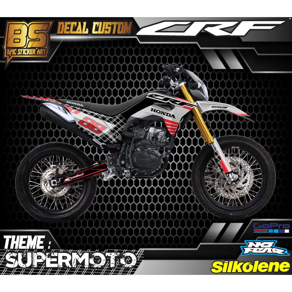 Jual Sticker Decal Honda CRF 150 L Fullbody motif Supermoto - Sticker ...